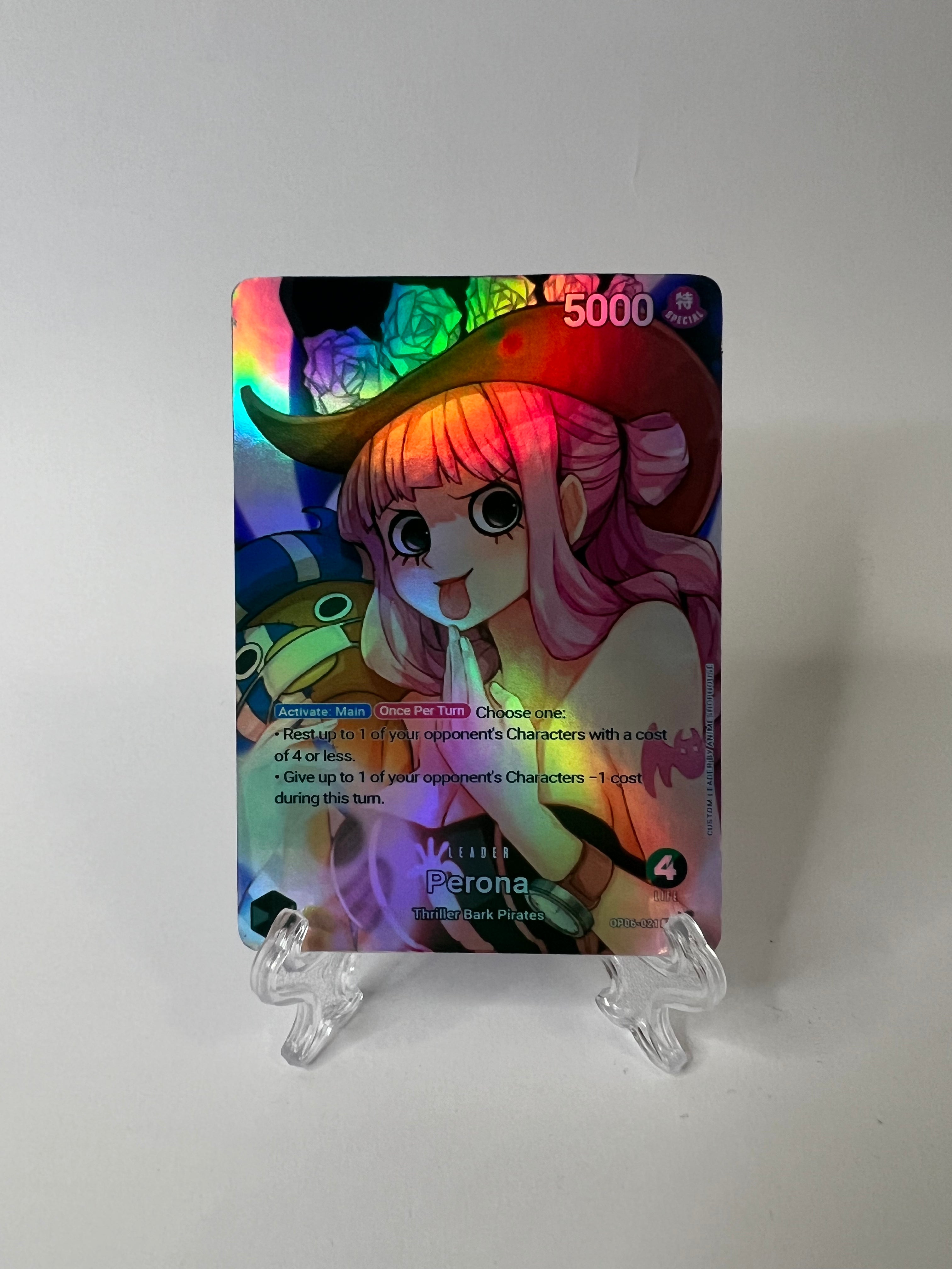 Custom Leader Holo High Quality [Perona] [Green/Black] – Anime ShopHouse